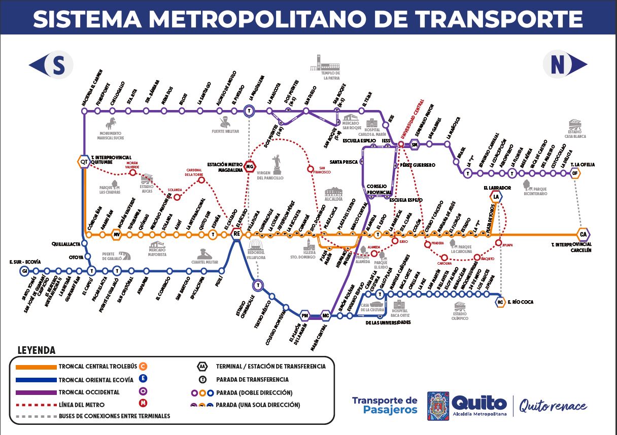 Mapa del Sistema Integrado de Transporte - EPMTPQ